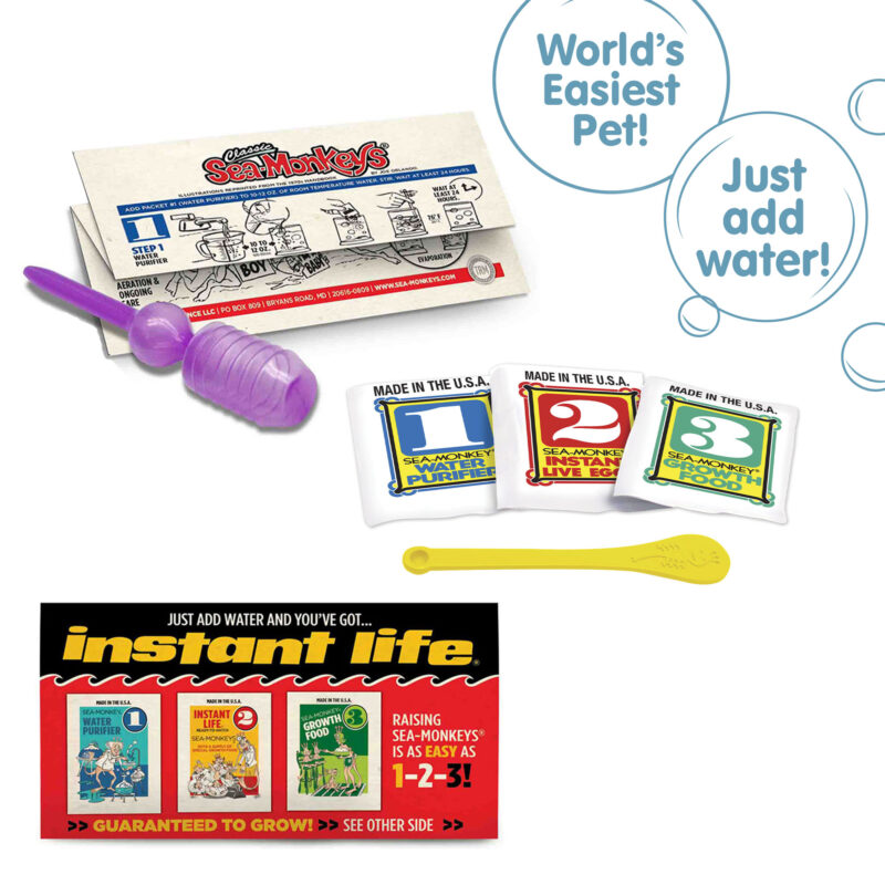 Sea-Monkeys Retro Instant Life kit - World's Easiest, No-Mess Pet