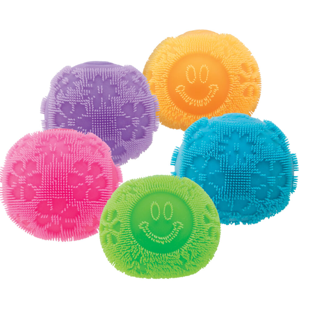 Schylling NeeDoh Fuzz Ball Flower Power - Sensory Toy with a Velvet ...