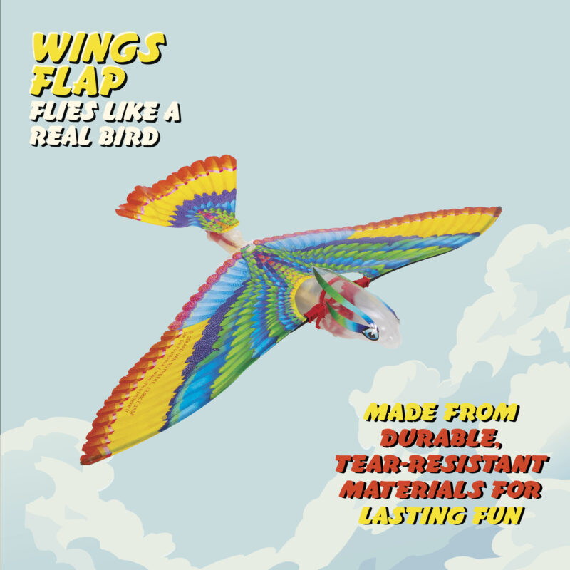 The Original Tim Bird Flying Toy - Rubber Band-Powered Flying Toy