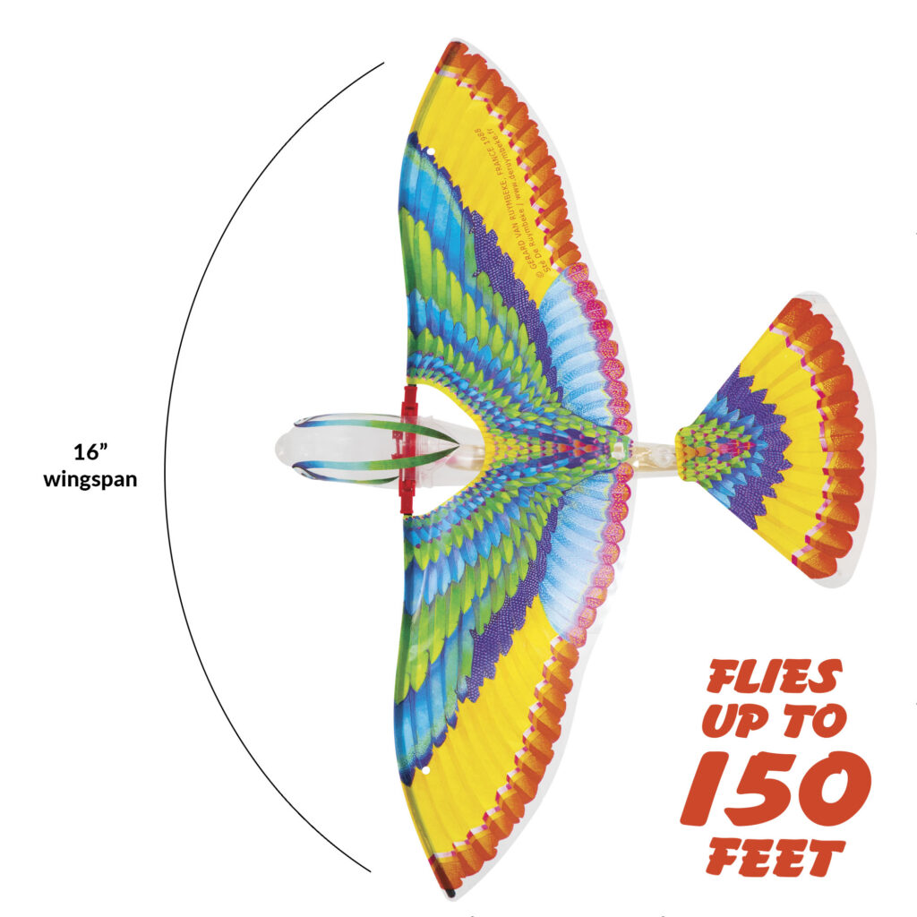 The Original Tim Bird Flying Toy - Rubber Band-Powered Flying Toy