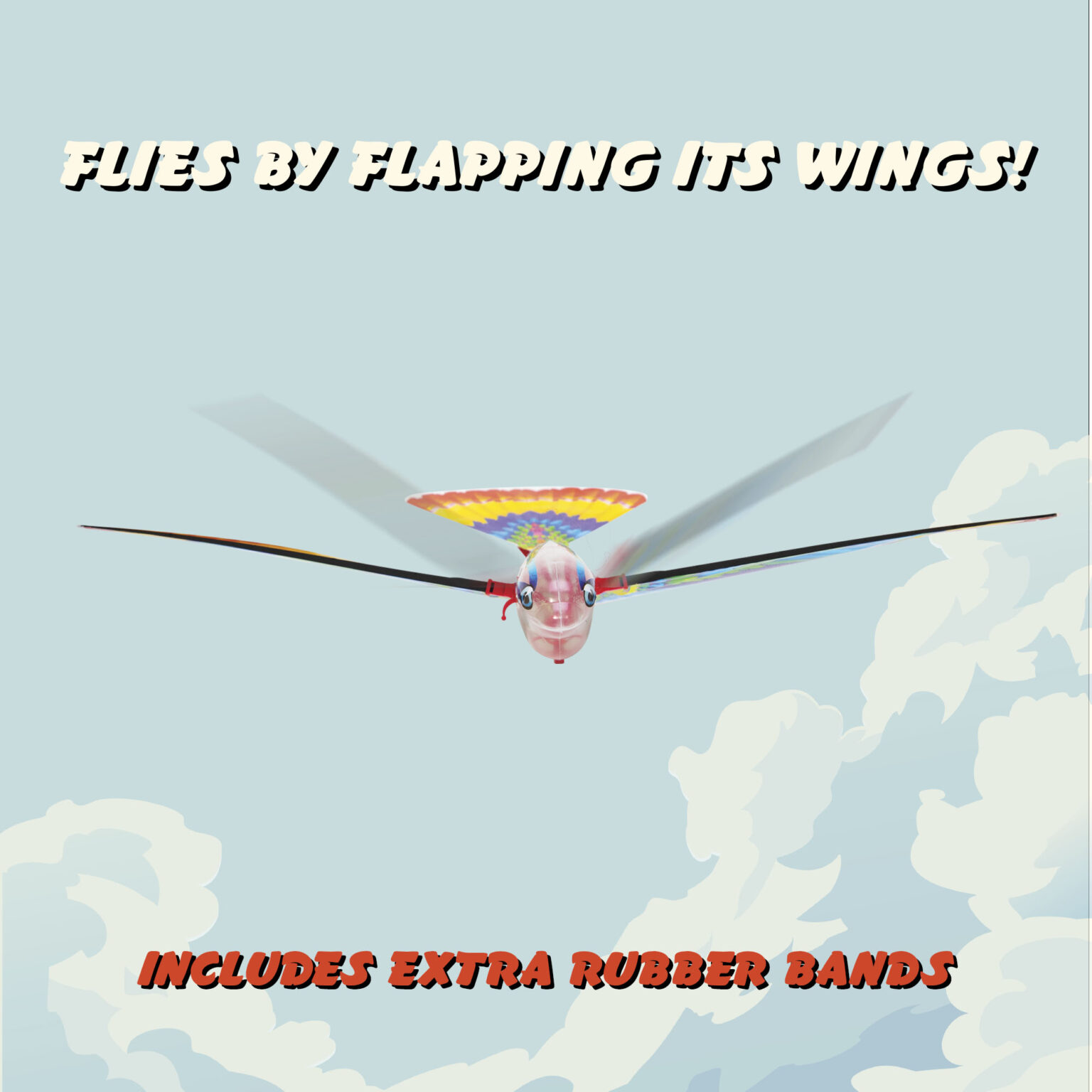 The Original Tim Bird Flying Toy - Rubber Band-Powered Flying Toy