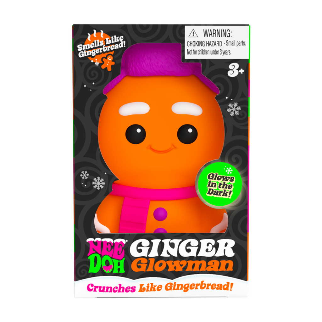 Schylling NeeDoh Ginger Glowman - Crunch-filled Sensory Toy