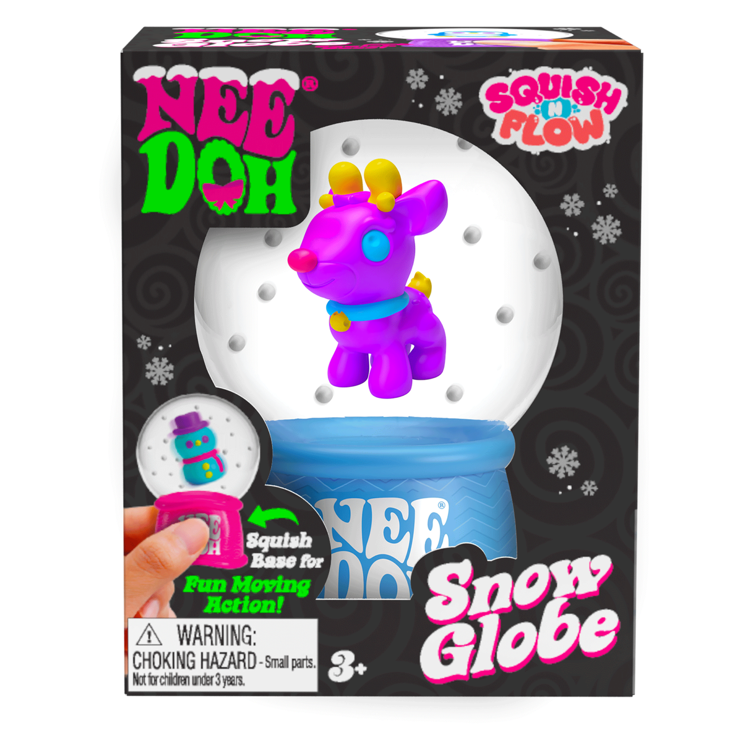 NeeDoh® Squish N Flow Snow Globe | Glow-in-the-Dark Sensory Squish